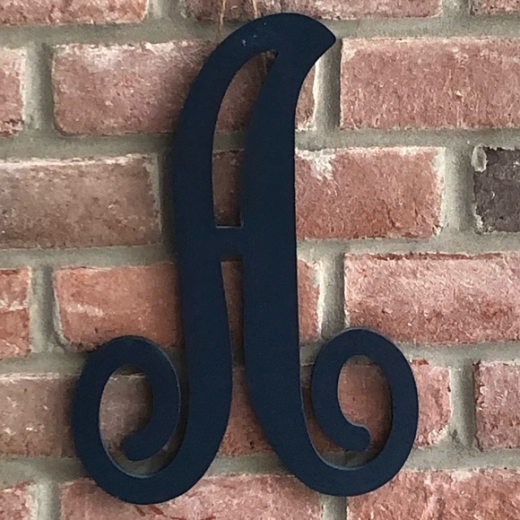 Kirklands | Accents | Decorative Wooden Letter A Navy Blue Script ...